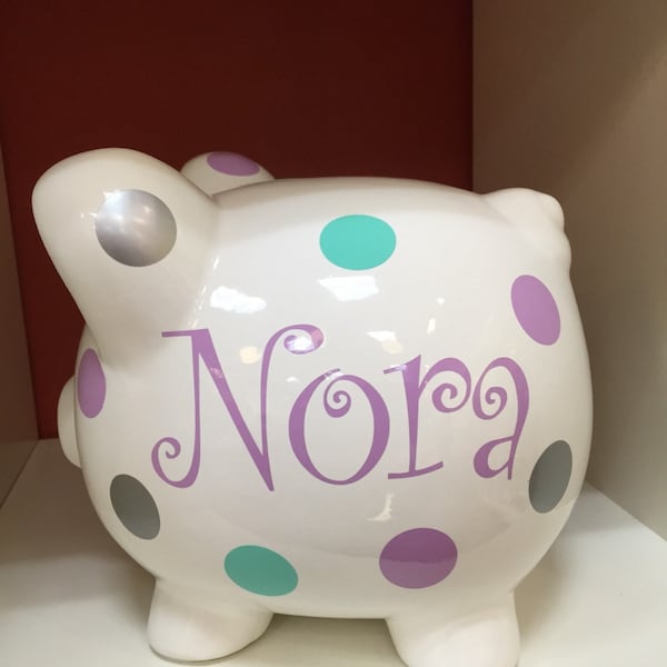 Girls Custom Piggy Bank - Etsy