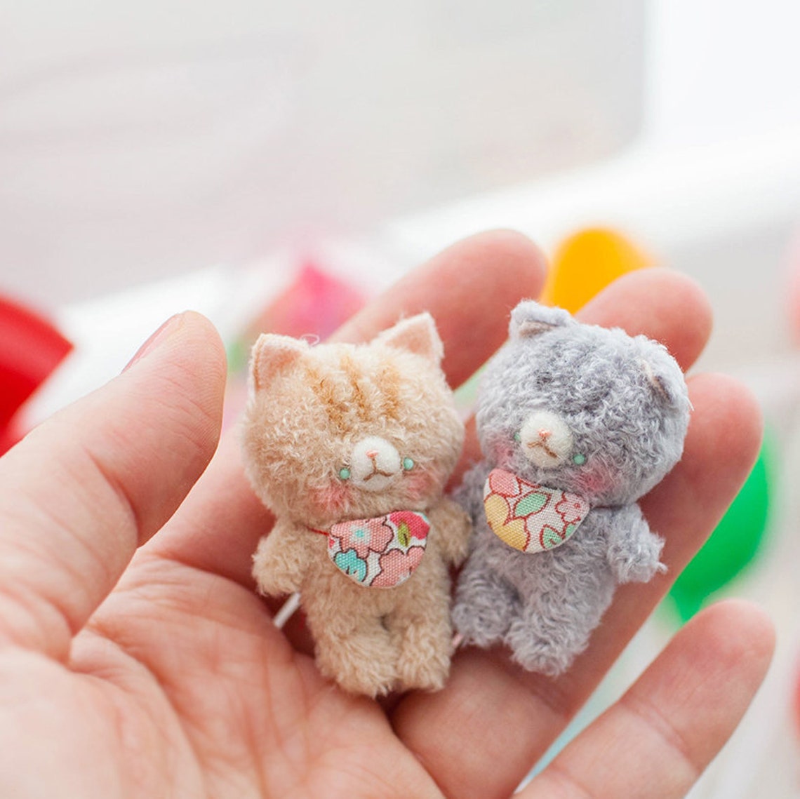 Baby Cat Miniature Doll handmade - Etsy