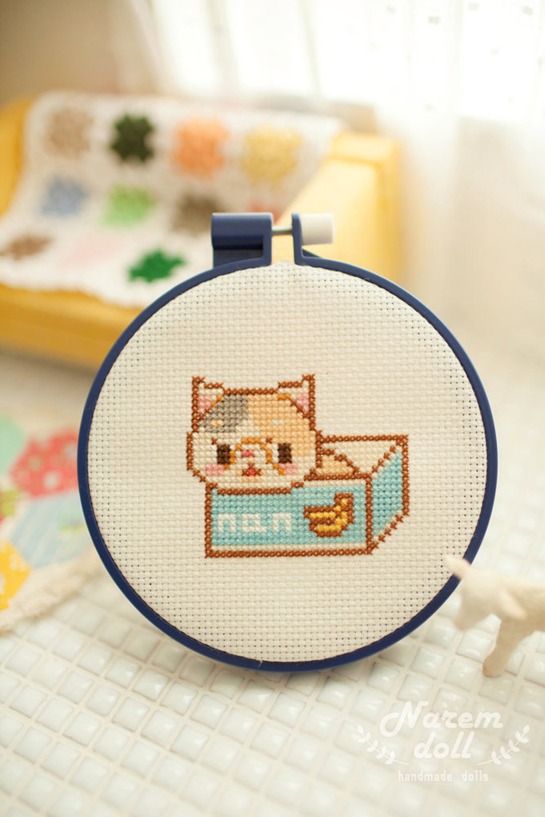 A Cat Box - Cross Stitch Pattern PDF, JPG - Instant Download - Etsy