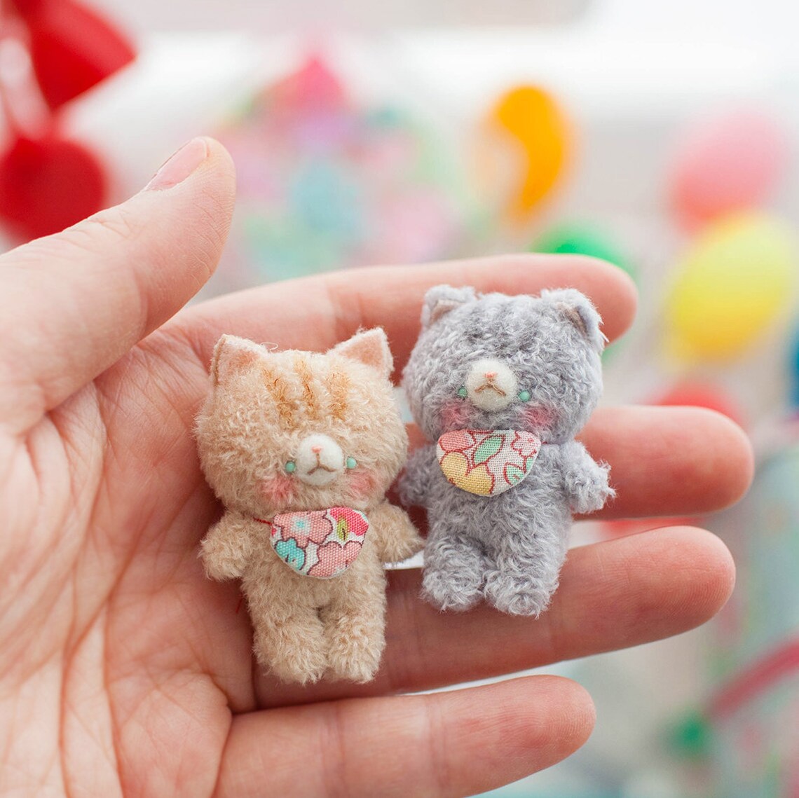 Baby Cat Miniature Doll handmade - Etsy