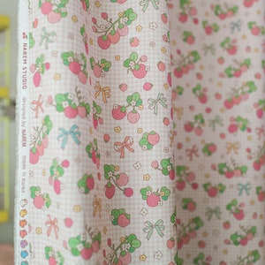 Pink Strawberry Cotton Fabric / 45cm X 110cm 17.5 X 43 - Etsy