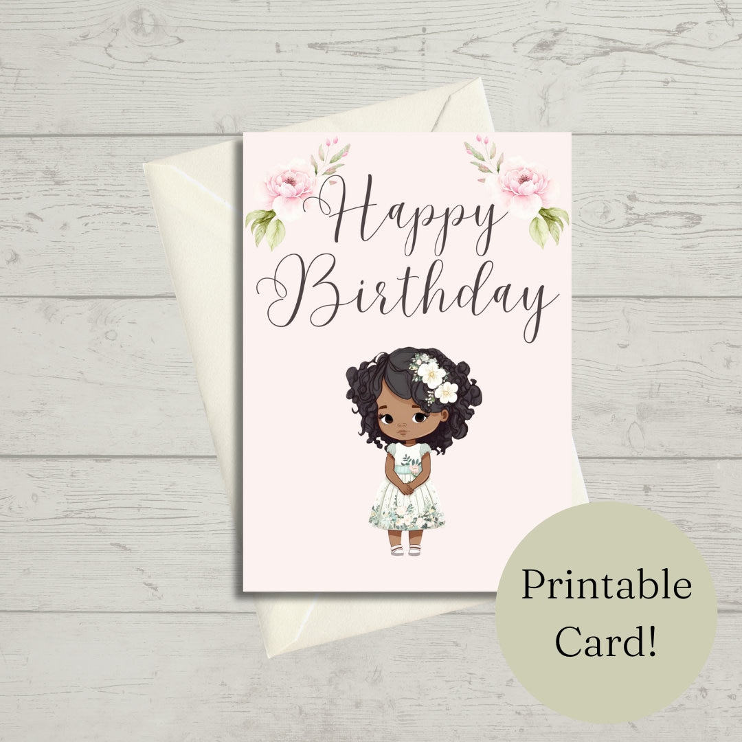 Printable Birthday Card for Girls | Digital Download - Etsy