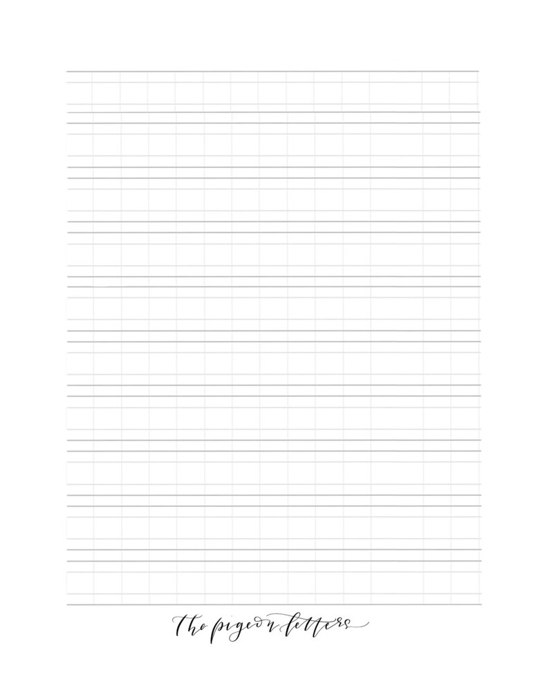 Hand Lettering Practice Sheets Posterboard Print Alphabet | Etsy