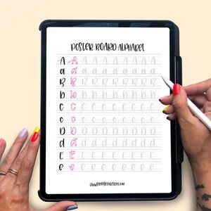 Hand Lettering Practice Sheets | Posterboard Print Alphabet | Uppercase ...