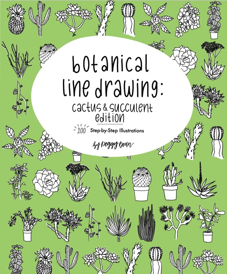 LIMITED EDITION Botanical Line Drawing: Cactus & Succulent - Etsy