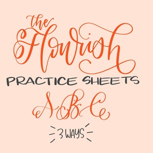 Calligraphy Flourish Practice Sheets | 3 Ways to Create Flourished ...