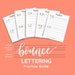 Bounce Lettering Practice Sheets | TWO Versions of Each Letter | Modern ...