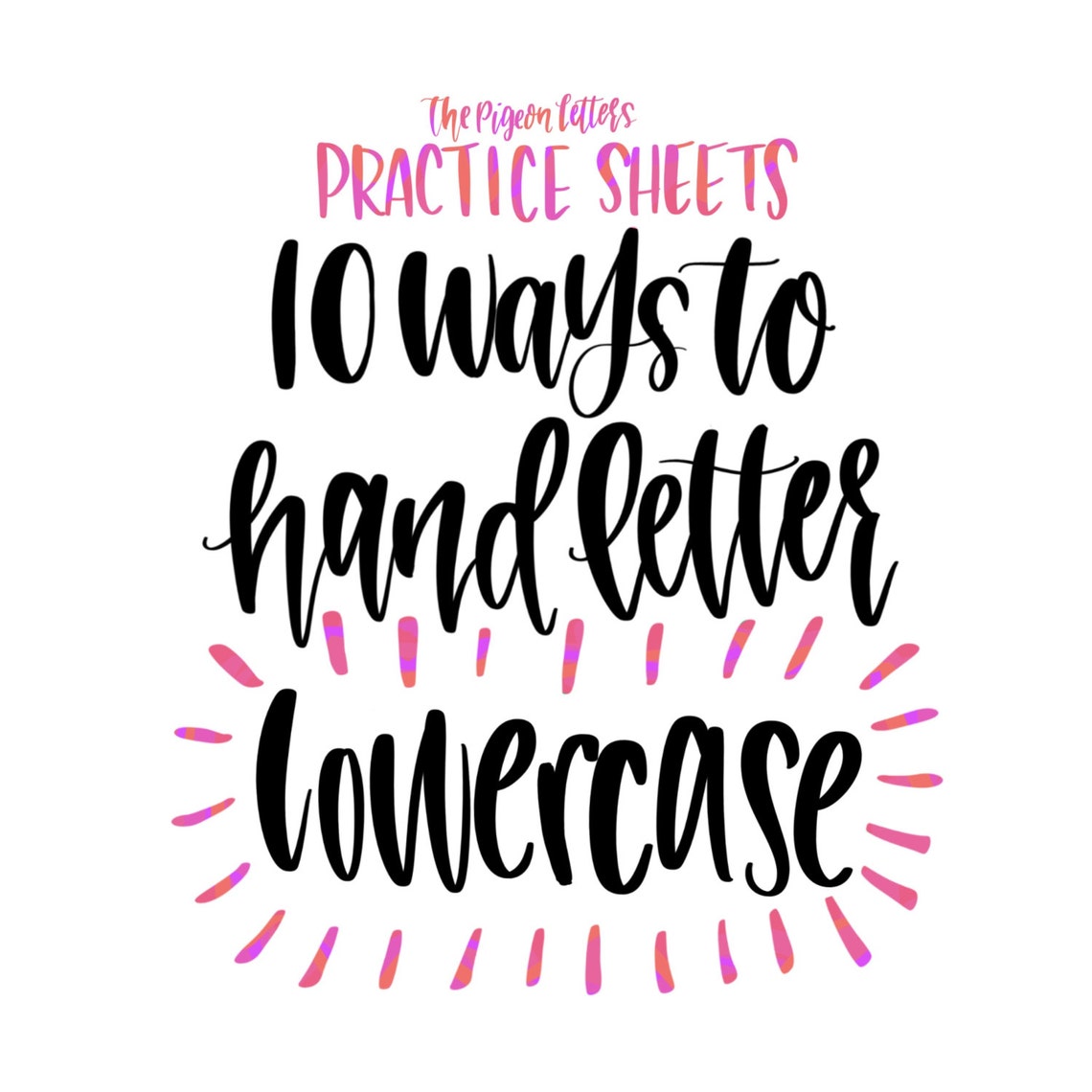 Hand Lettering Practice Sheets 10 Ways to Hand Letter the - Etsy