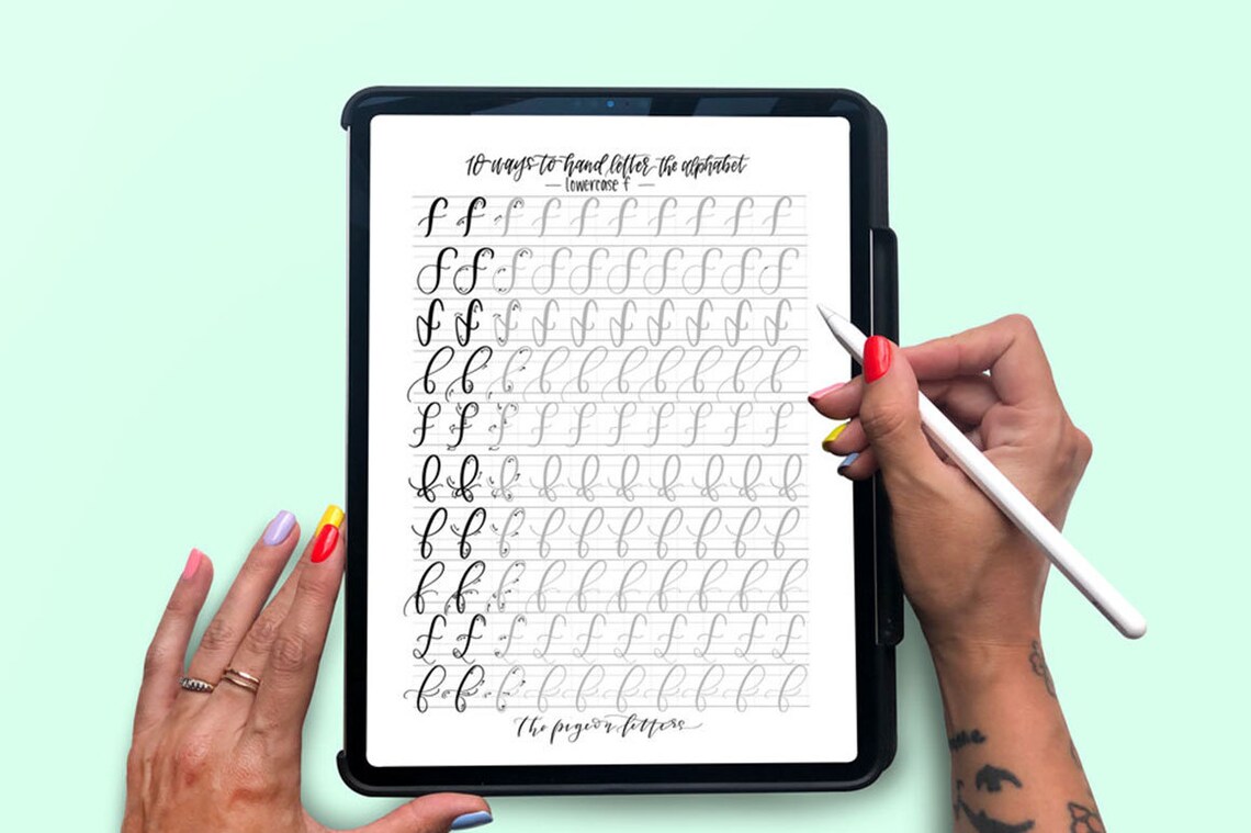 Hand Lettering Practice Sheets | 10 Ways to Hand Letter the Alphabet ...