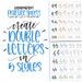5 Styles Double Letter Practice Sheets Hand Letter the Alphabet ...