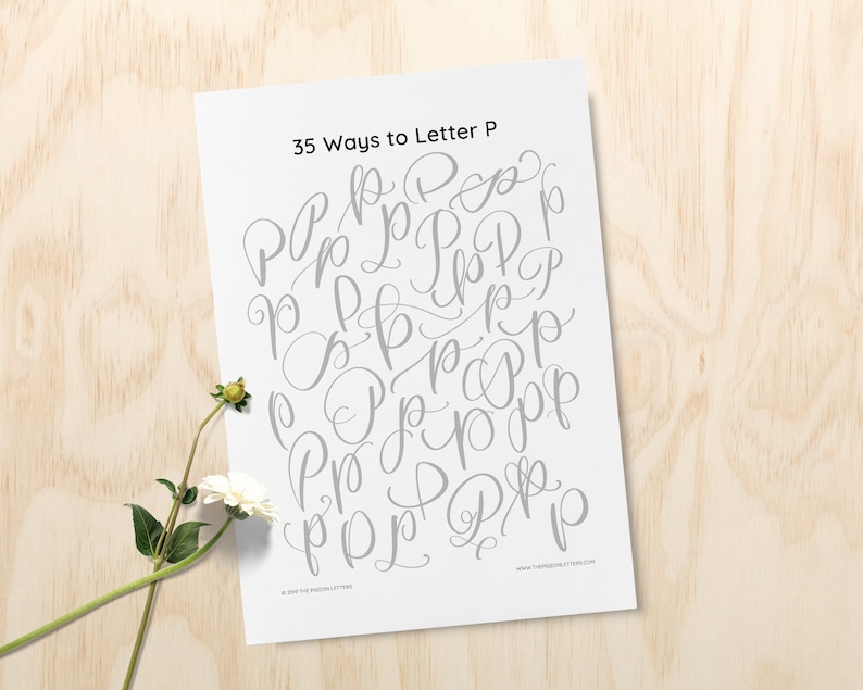 Hand Lettering Tracing Sheets 35 Ways to Hand Letter the - Etsy