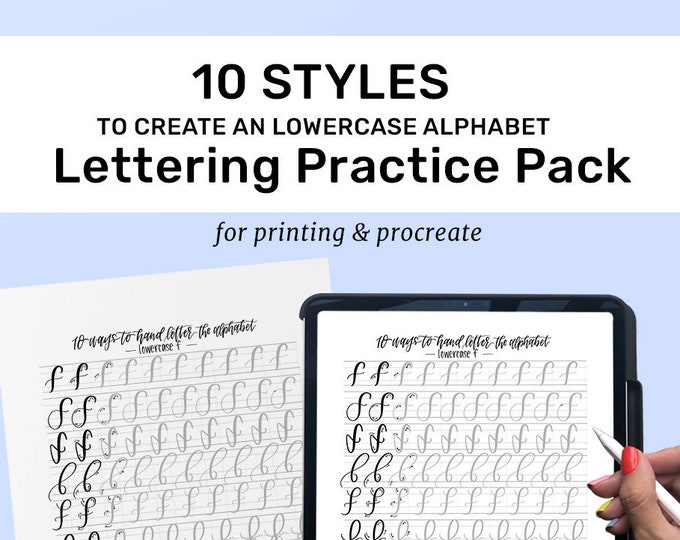 Hand Lettering Practice Sheets | Modern Calligraphy Guide | the Pigeon ...