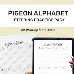 Hand Lettering Practice Sheets | Modern Calligraphy Guide | the Pigeon ...