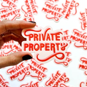Private Property Sticker Soft Matte Finish - Etsy
