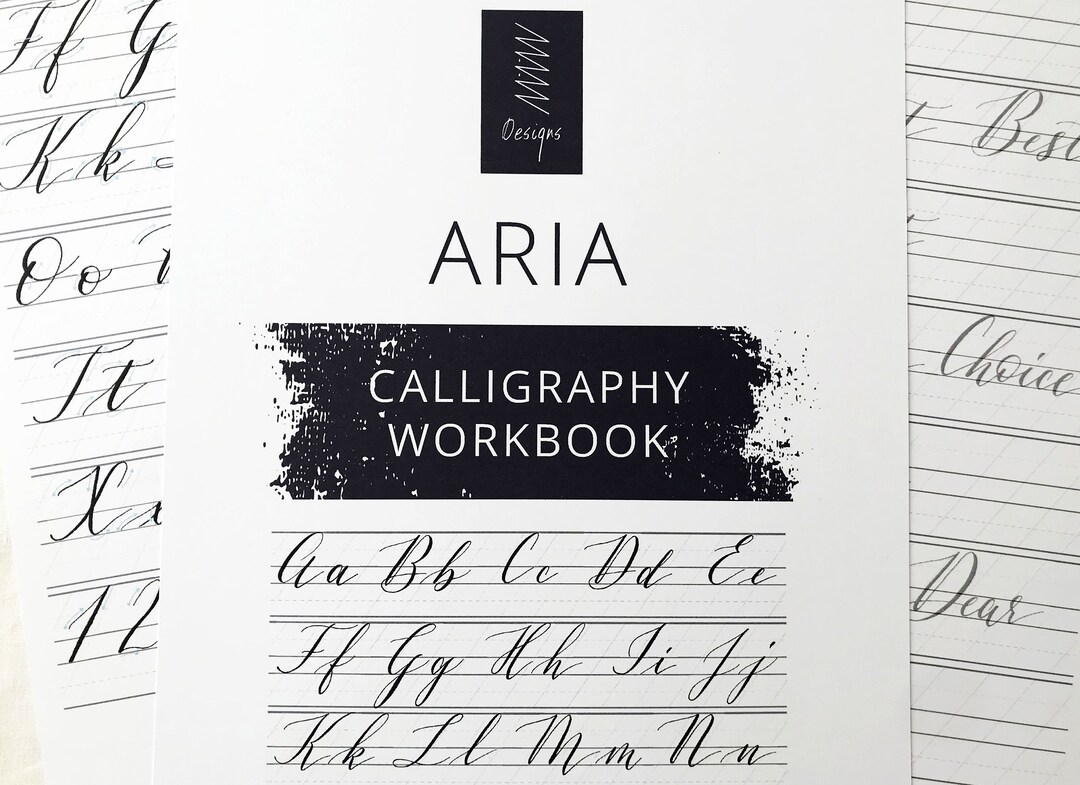 Modern Calligraphy Printable Worksheet / INSTANT DOWNLOAD / ARIA ...