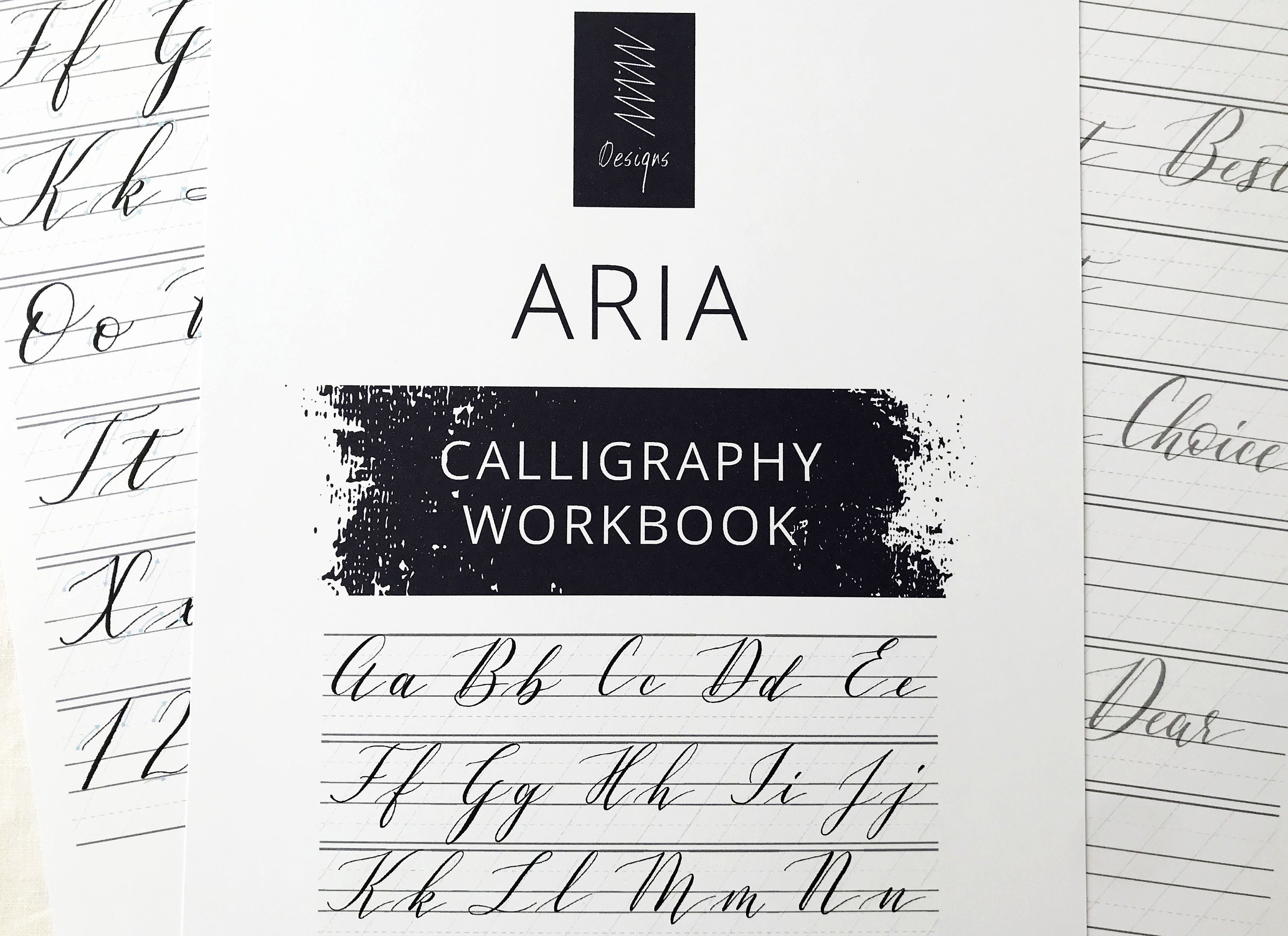 Modern Calligraphy Printable Worksheet / INSTANT DOWNLOAD / ARIA ...