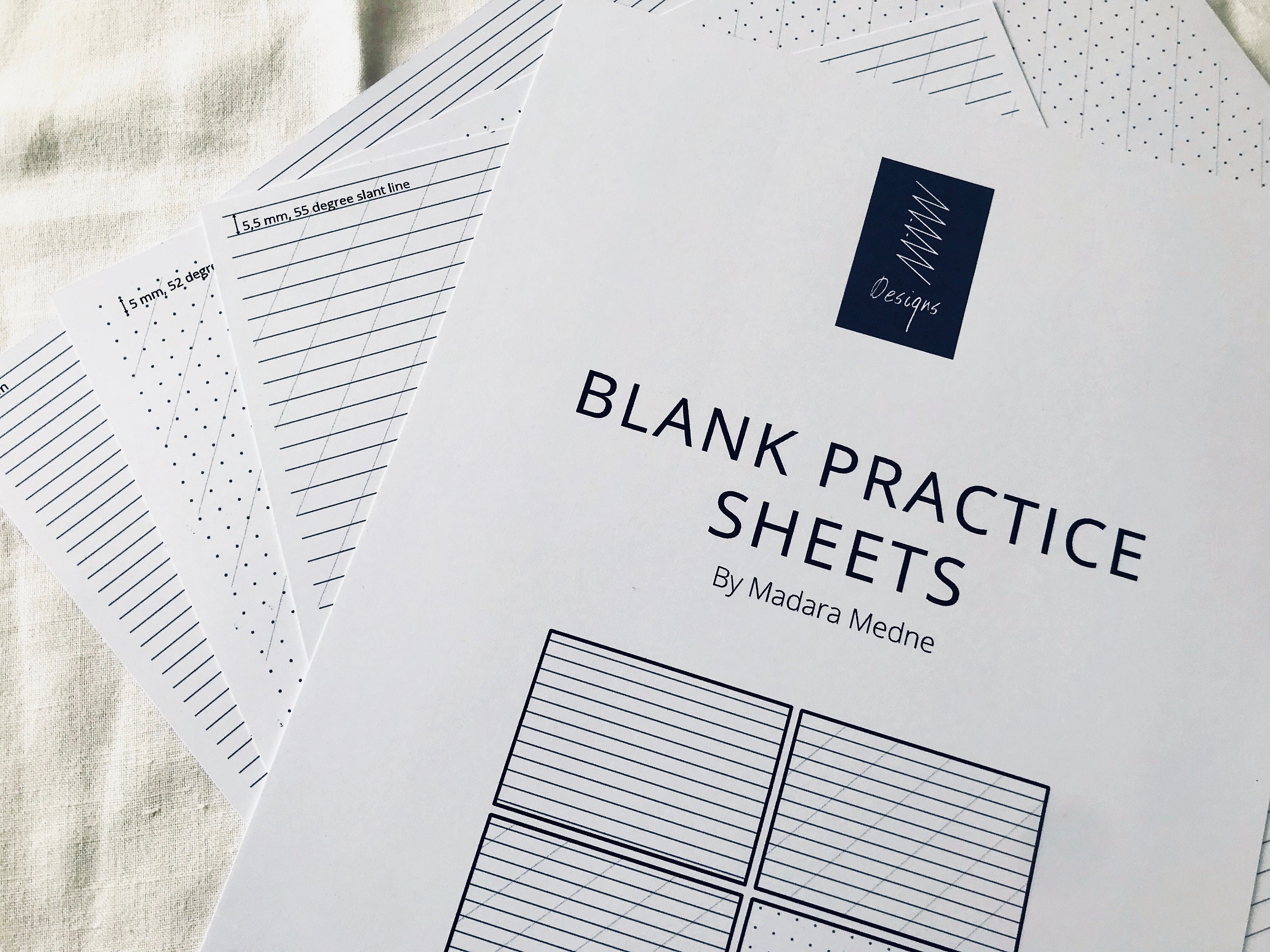 Blank Practice Sheets / Copperplate Guide Sheets / Spencerian Guide ...