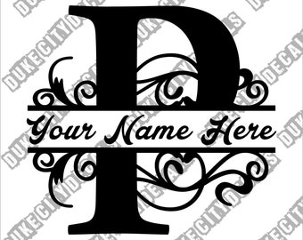 Monogram letter p | Etsy