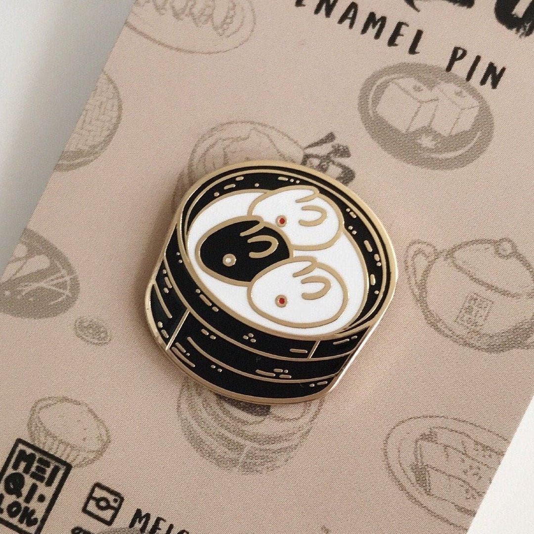 Dim Sum Bunny Buns Hard Enamel Pin - Etsy