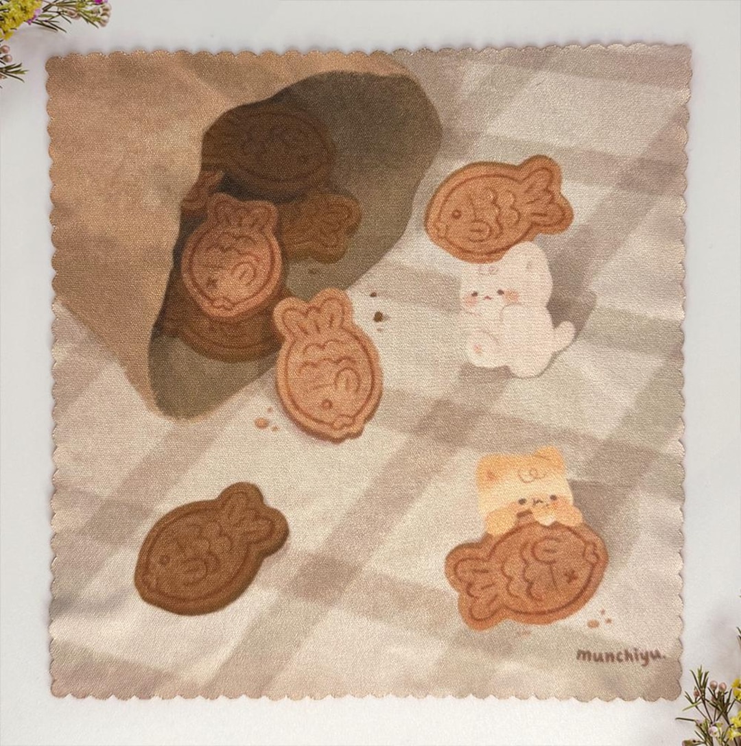 Cute Cat Fish Cookies - Microfiber Cloth Glasses - Etsy