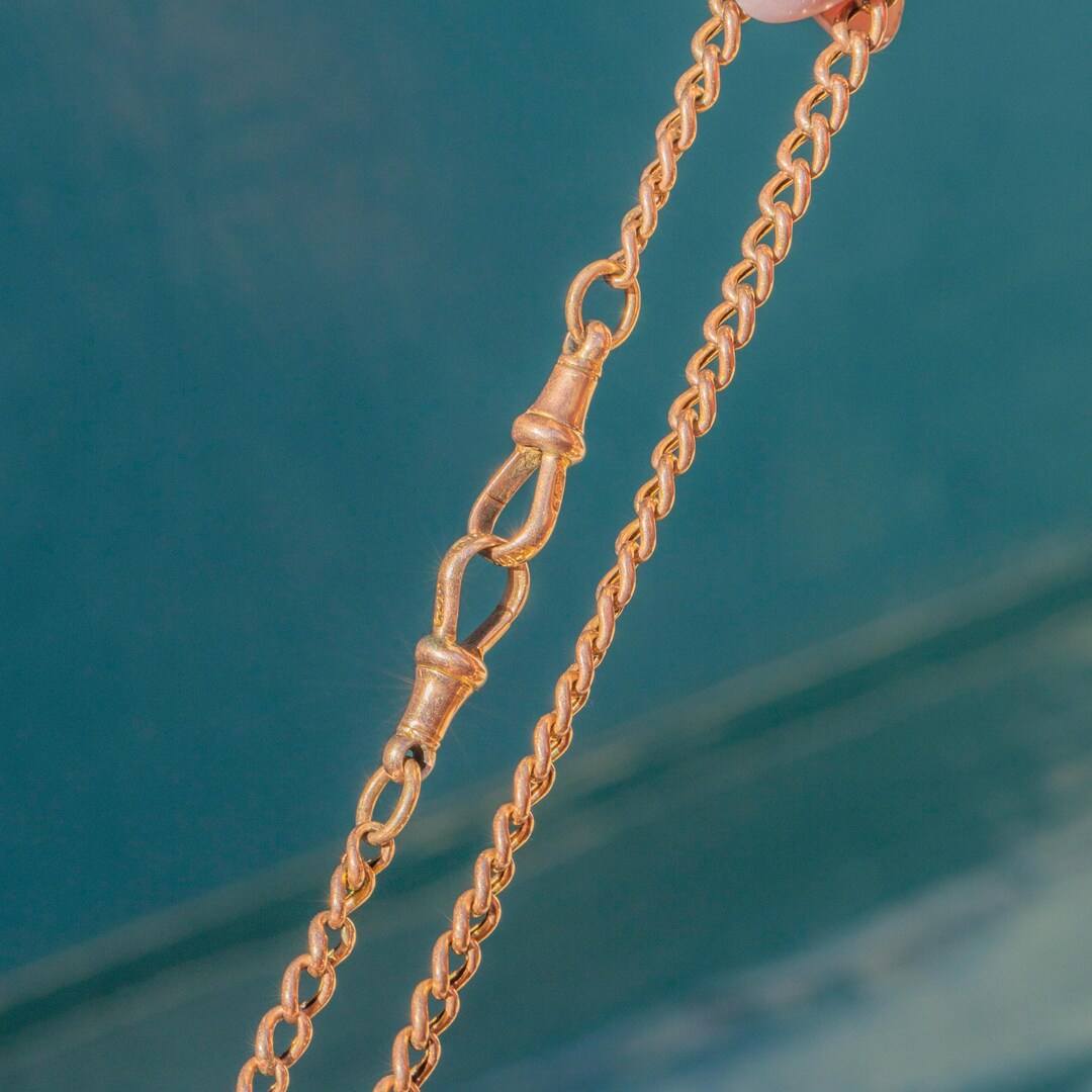 Antique 9ct Gold Albert Chain With T-bar & Matching Dog-clips - Etsy