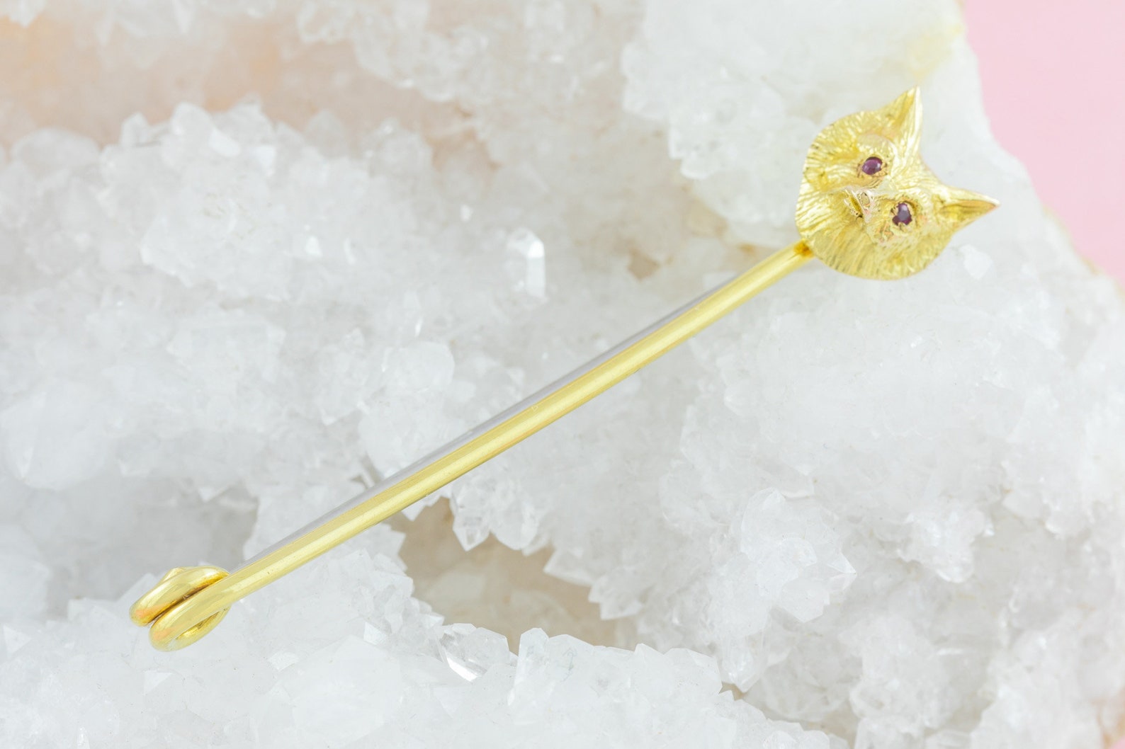 9ct Gold Fox Brooch With Ruby Eyes - Etsy UK