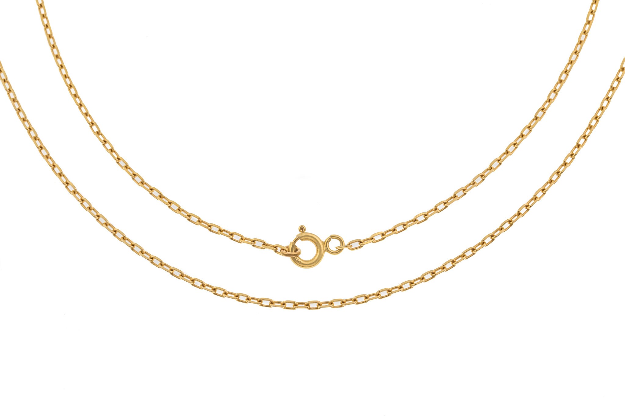 17 18ct Gold Skinny Chain 4g | Etsy