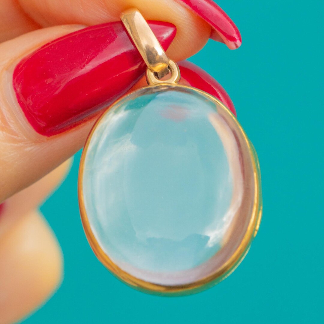 Antique 15ct Gold Pools of Light Rock Crystal Locket - Etsy