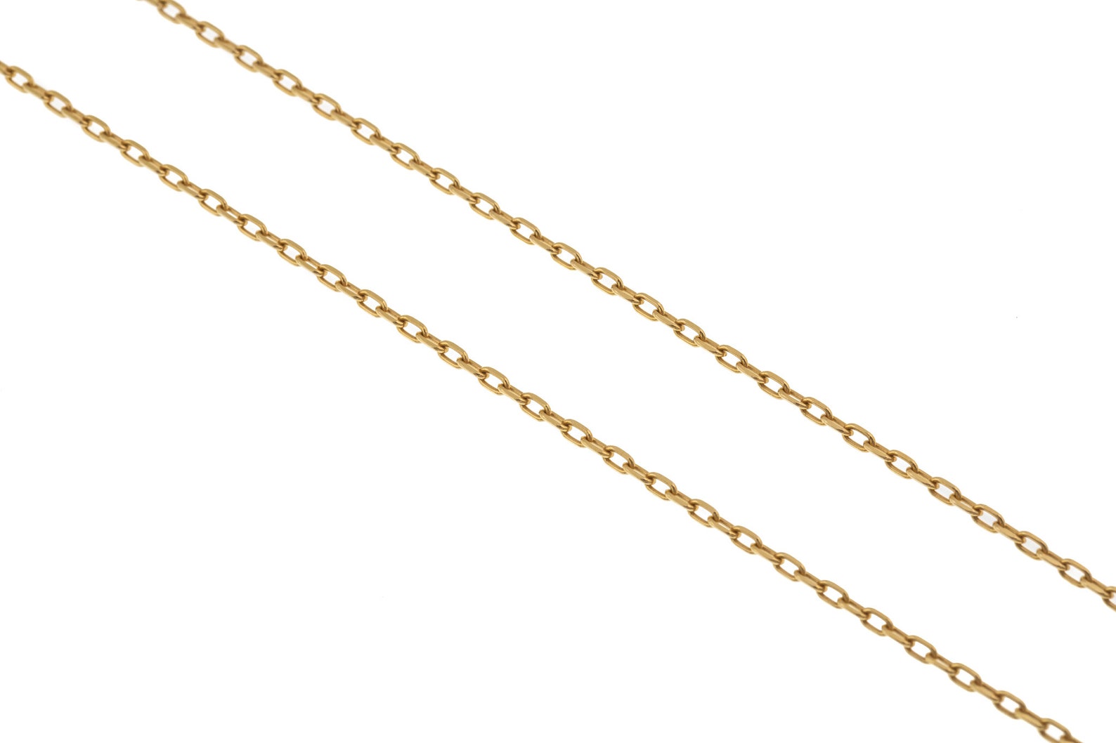 17 18ct Gold Skinny Chain 4g | Etsy