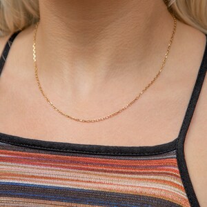 17 18ct Gold Skinny Chain 4g | Etsy