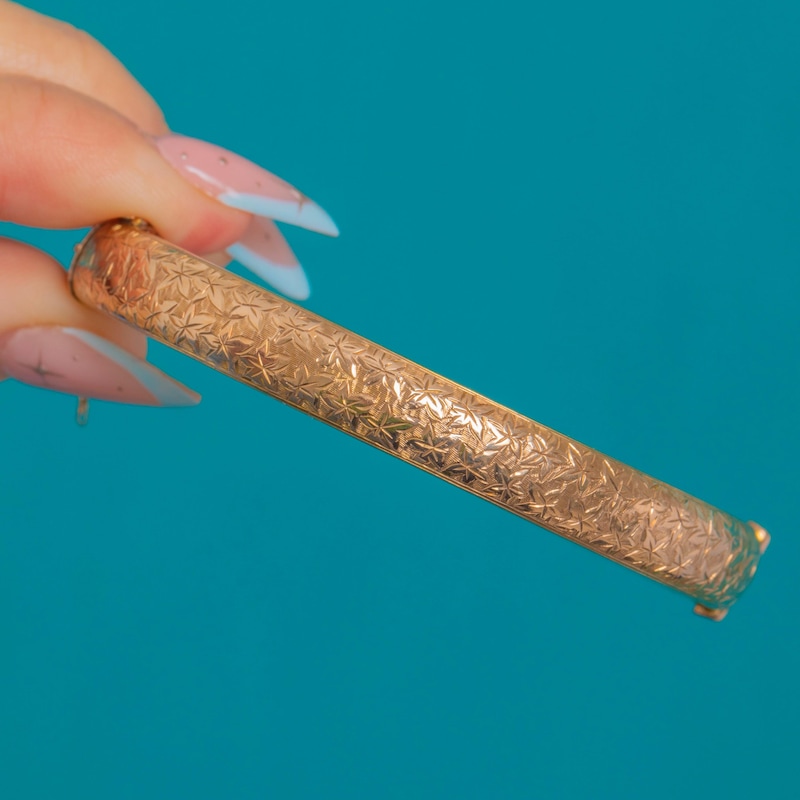 9ct Gold Bangle Antique - Etsy