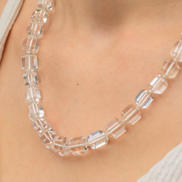 Rock Crystal Necklace - Etsy