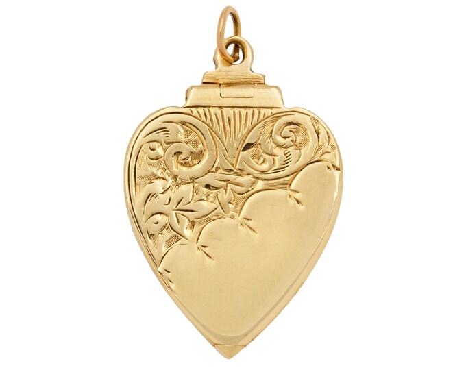 Art Deco 9ct Gold Heart Locket - Etsy