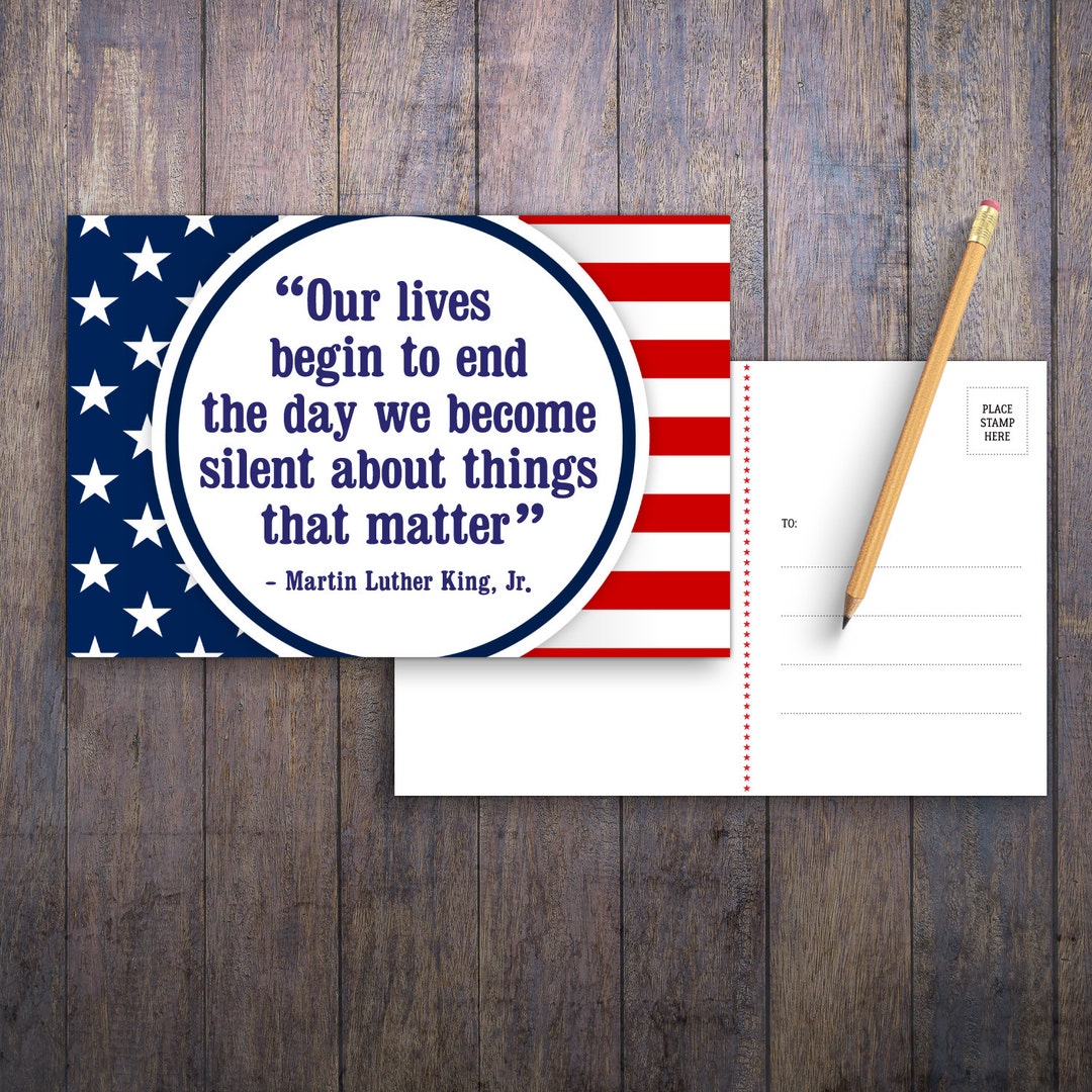 MLK Things That Matter Quote PRINTABLE Protest Postcard - Etsy