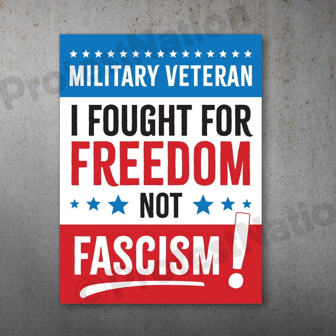 Freedom NOT Fascism PRINTABLE Protest Poster | Women's March Sign - Etsy
