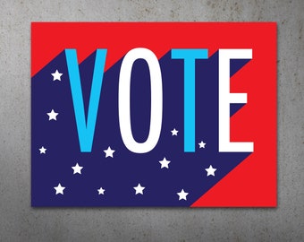 Vote PRINTABLE Protest Poster Protest Sign | Etsy