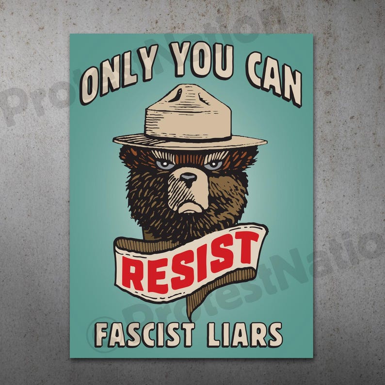 Resist Fascist Liars PRINTABLE Protest Poster | Anti Trump Protest Sign ...