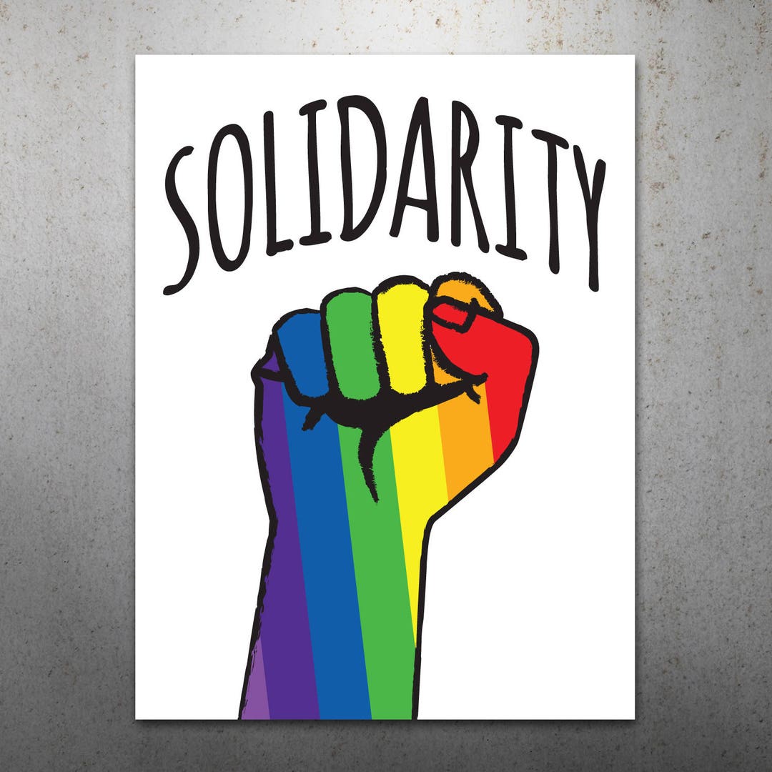 Solidarity PRINTABLE Protest Poster | LGBT March Sign - Etsy