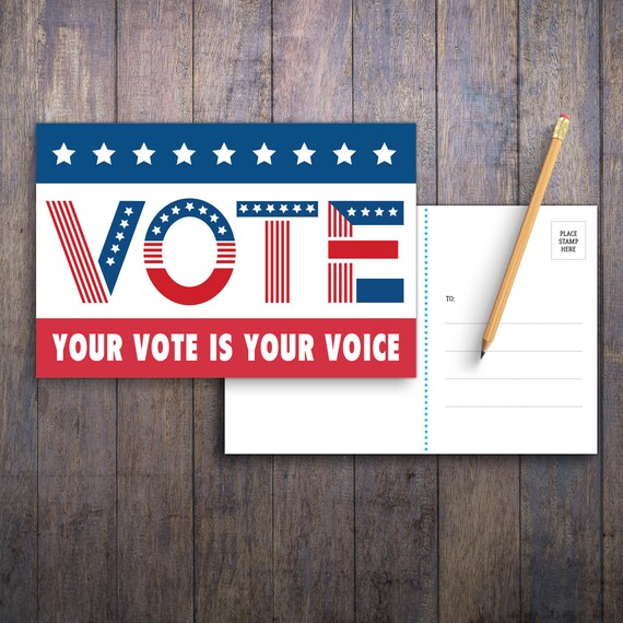 Vote PRINTABLE Protest Postcard - Etsy