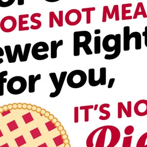 Equal Rights PRINTABLE Protest Poster | Women's March, It's Not Pie ...
