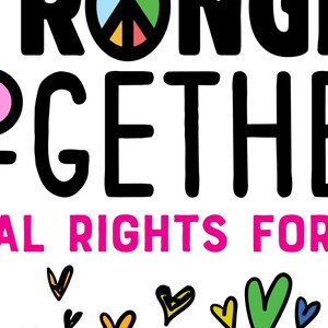 Stronger Together PRINTABLE Protest Poster | Women's March, Equal ...