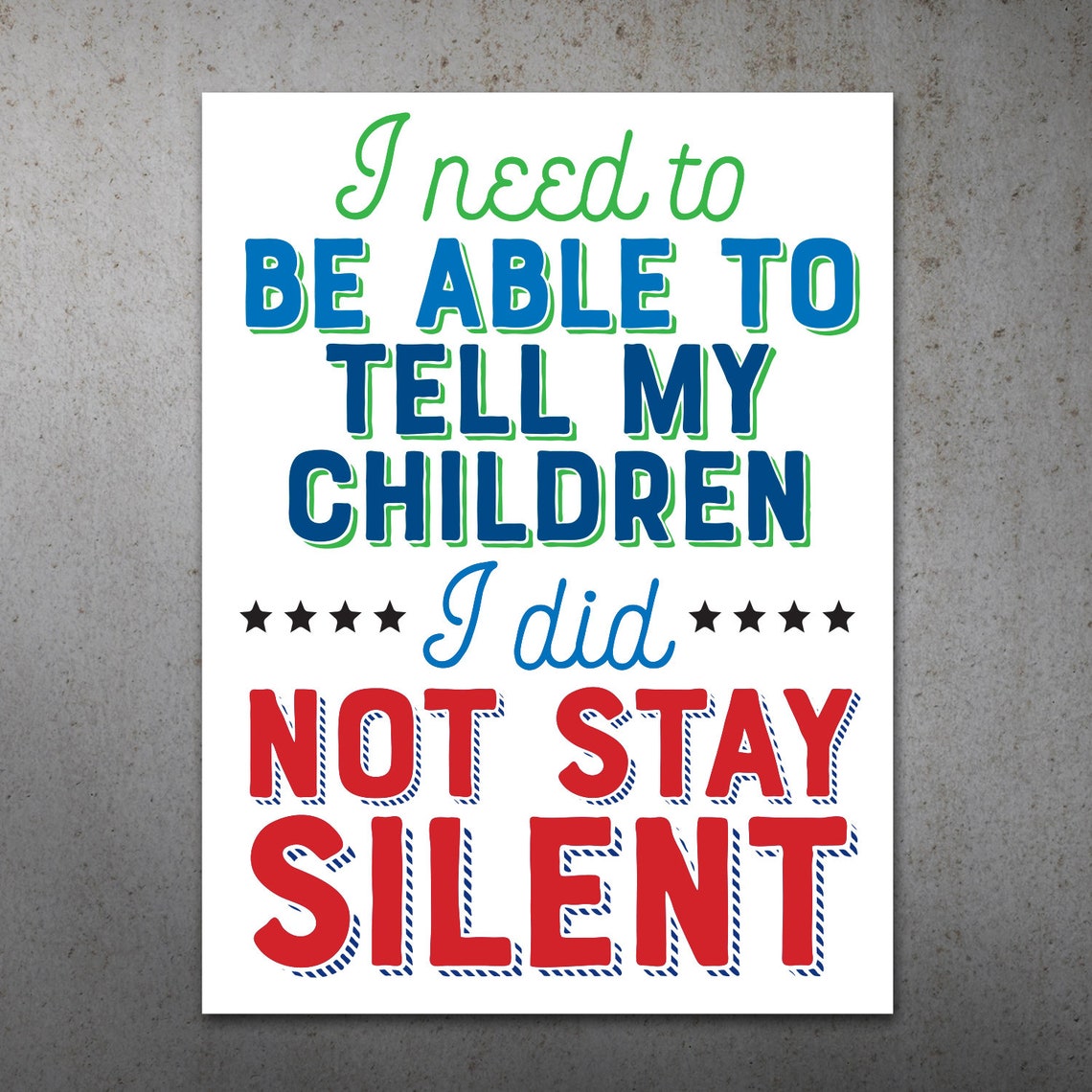 Not Silent PRINTABLE Protest Poster Protest Sign | Etsy