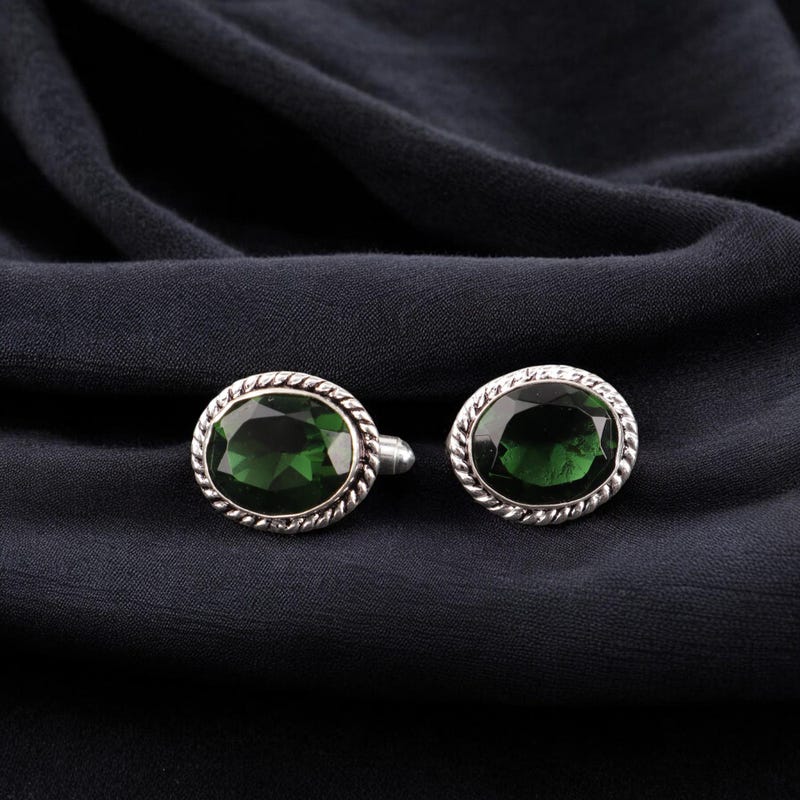 Green Cufflinks - Etsy