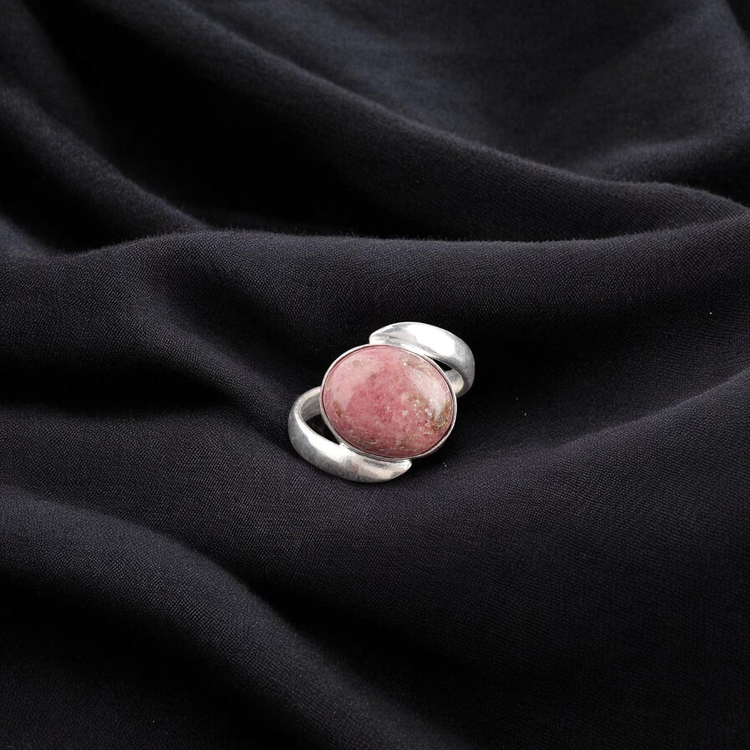 Black Rhodonite Ring, 925 Sterling Silver Ring, Bohemian Ring ...