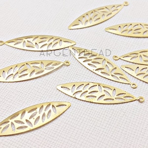 Best 15pcs 933mm Teardrop Brass Leaf, Detailed Leaf, Decorative Focal ...