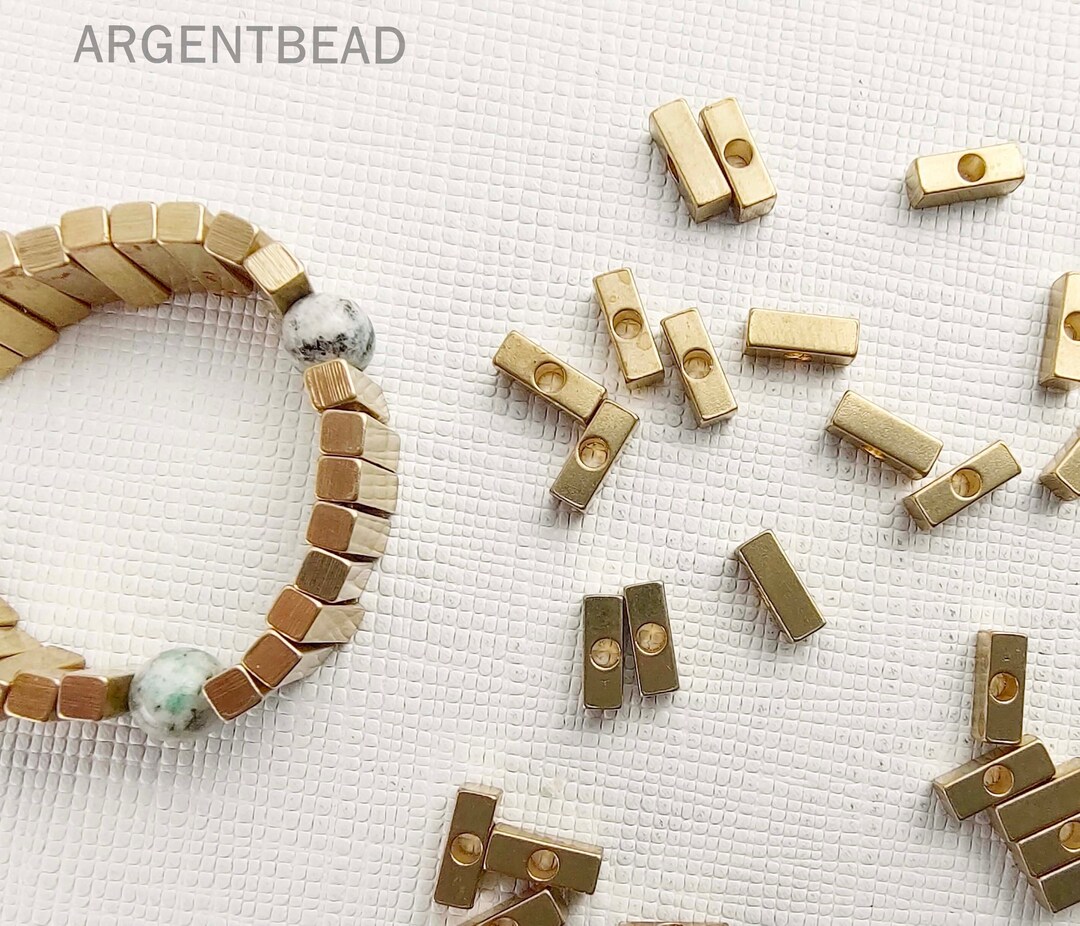 30pcs Raw Brass Rectangle Connectors : 10mm Jewelry Making Supplies ...