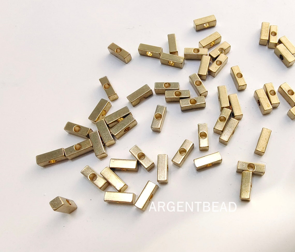 30pcs Raw Brass Rectangle Connectors : 10mm Jewelry Making Supplies ...