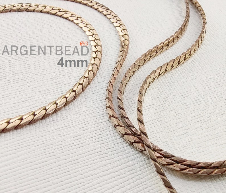 1metre Medium 4mm Brass Snake Chain Necklace/ Brass Cobra - Etsy