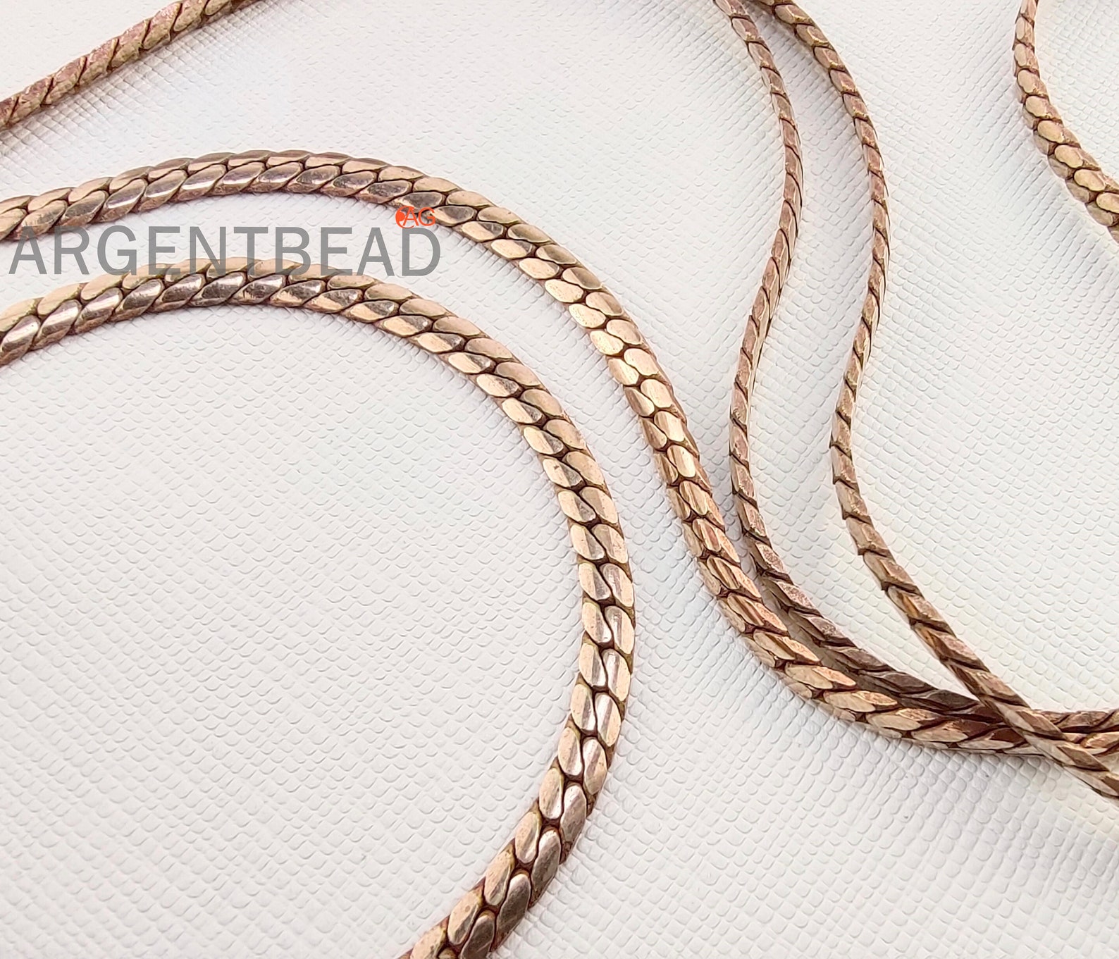 1metre Medium 4mm Brass Snake Chain Necklace/ Brass Cobra - Etsy