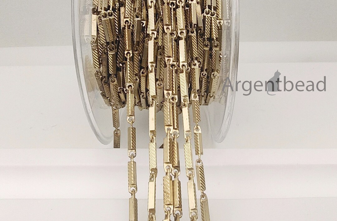 1M Raw Brass Link Chain Necklace, Box Chain Necklaces, Box Chain, Box ...